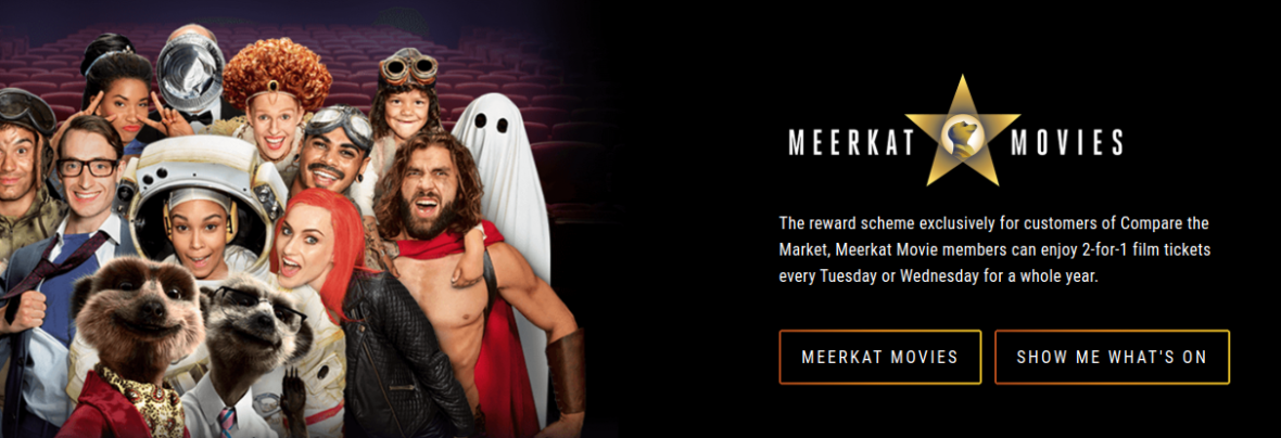 Meerkat Movies Code, Films at Vue for just £2.48