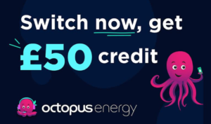 £50 Free Energy Credit for Switching to Octopus Energy (Referral Code).